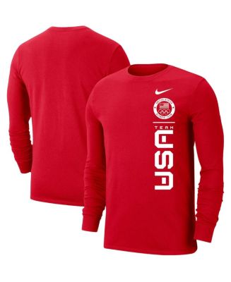 Men's Nike Red Team USA Long Sleeve T-shirt - Macy's
