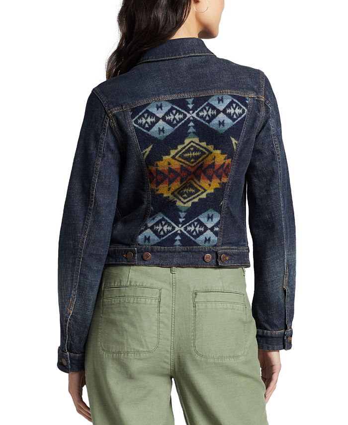 Pendleton Women's Mixed-Media Trucker Jacket - Macy's