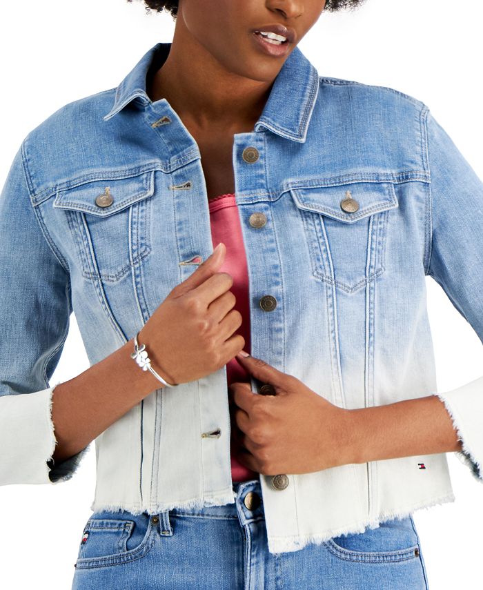 Tommy Hilfiger Dip Dye Denim Jacket - Macy's