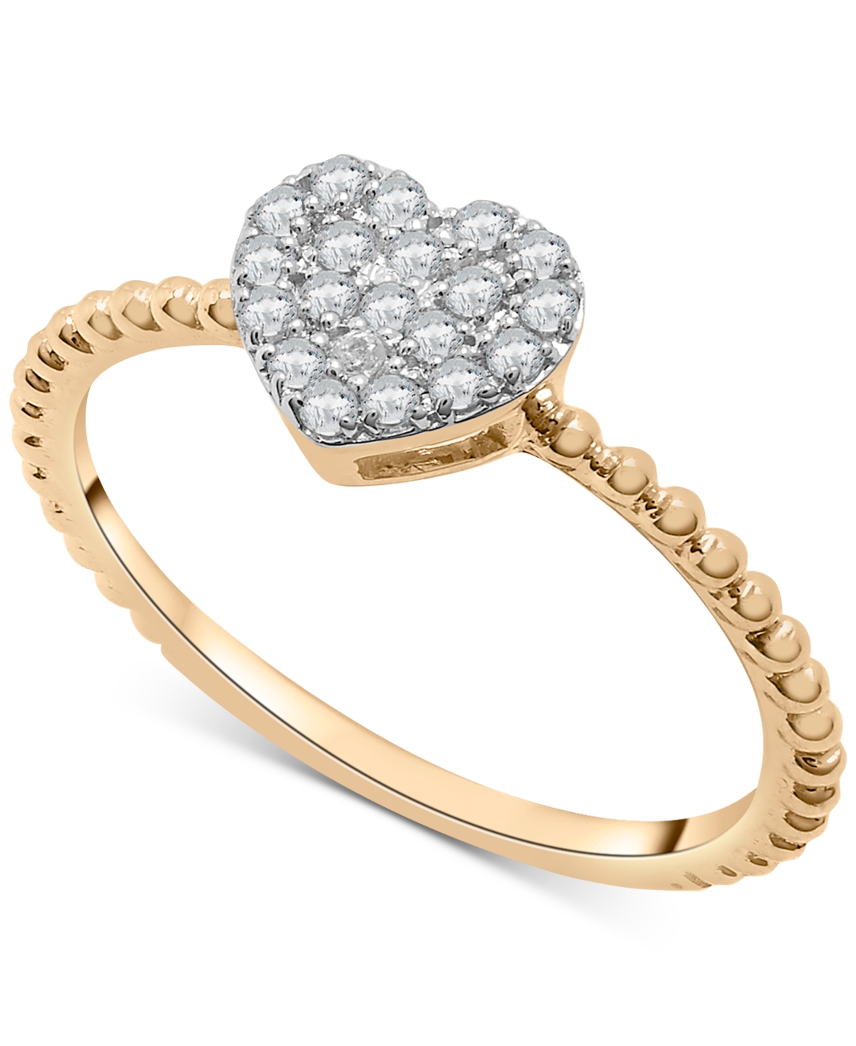 Click here for Wrapped Diamond Heart Cluster Ring (1/6 ct. t.w.)... prices