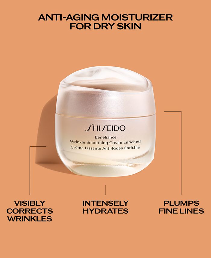 Shiseido Benefiance Wrinkle Smoothing Cream Enriched, 2.5-oz. - Macy's
