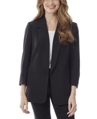 Jones New York Women's Notched Collar Jacket with Rolled Sleeves - Macy's