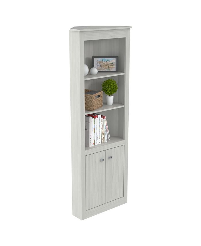 Inval America Two Door Corner Bookshelf - Macy's