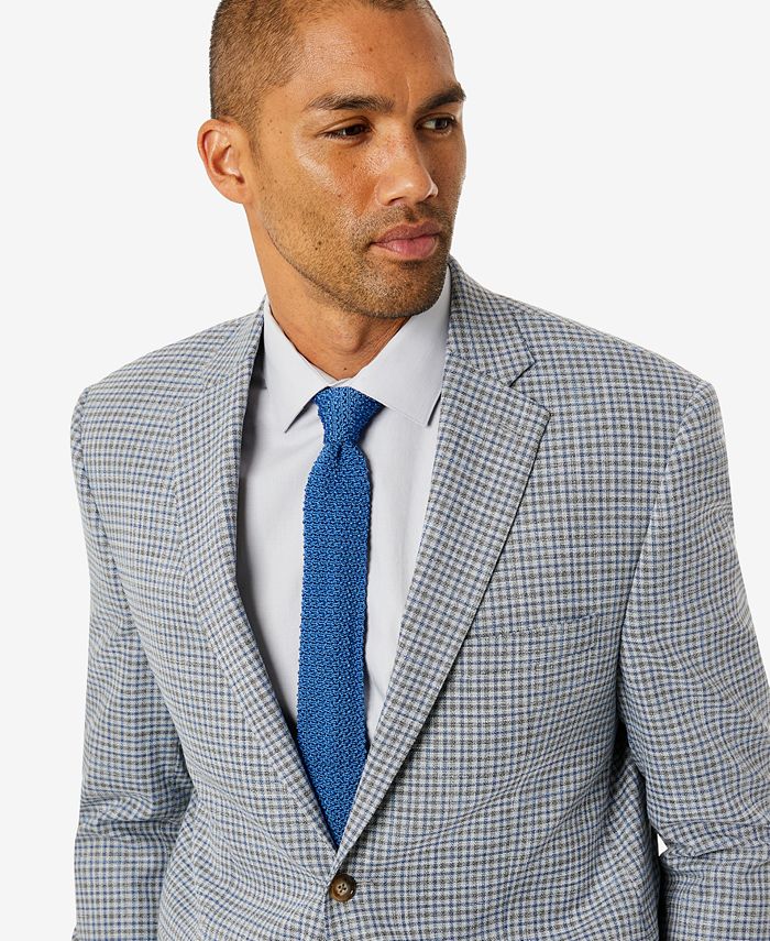 Lauren Ralph Lauren Men's UltraFlex Grey & Blue Check Blazer & Reviews ...