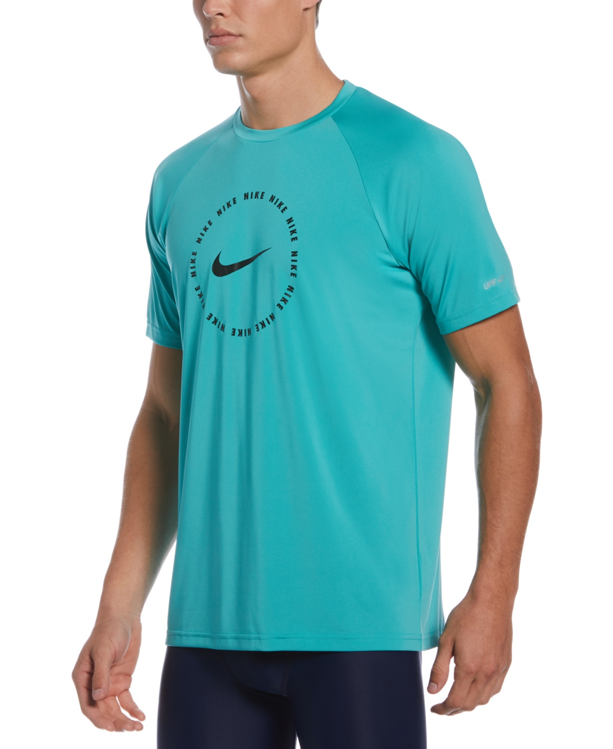 Nike Men's Ring Logo-print Rash Guard In Washed Teal | ModeSens