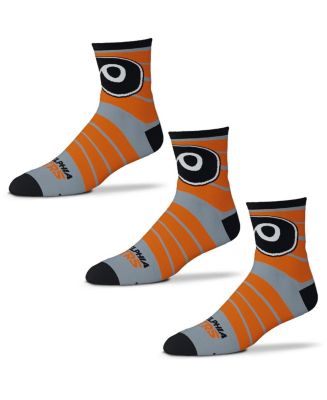 Men's For Bare Feet Philadelphia Flyers Three-Pack Quad Socks - Macy's