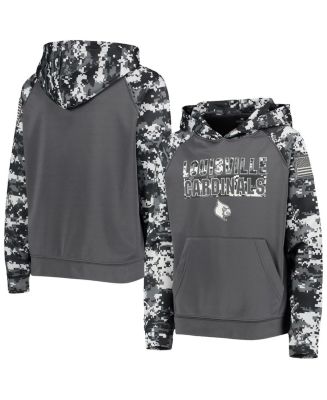Big Boys Colosseum Charcoal Louisville Cardinals OHT Military-Inspired Appreciation Digital Camo ...
