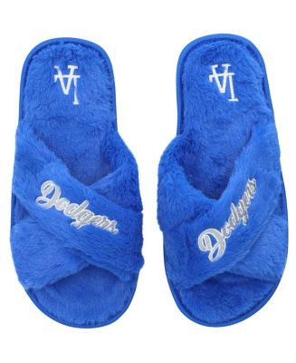 Women's FOCO Los Angeles Dodgers Script Cross Slide Slippers - Macy's