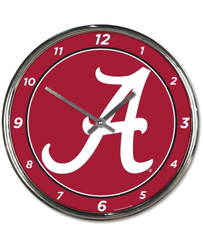 Wincraft Alabama Crimson Tide Chrome Wall Clock - Macy's