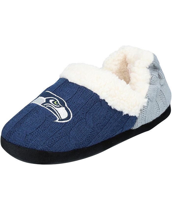 FOCO Women's Seattle Seahawks Colorblock Knit Moccasin Slippers - Macy's
