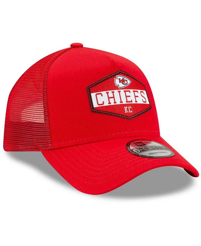 New Era Men's Red Kansas City Chiefs Hex Flow A-Frame 9Forty Snapback ...