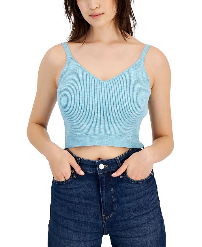 Tommy Jeans Women's Cropped Sweater Tank Top - Macy's