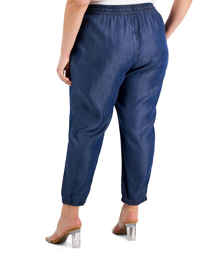 Bar III Plus Size Drawstring Pants, Created for Macy's - Macy's
