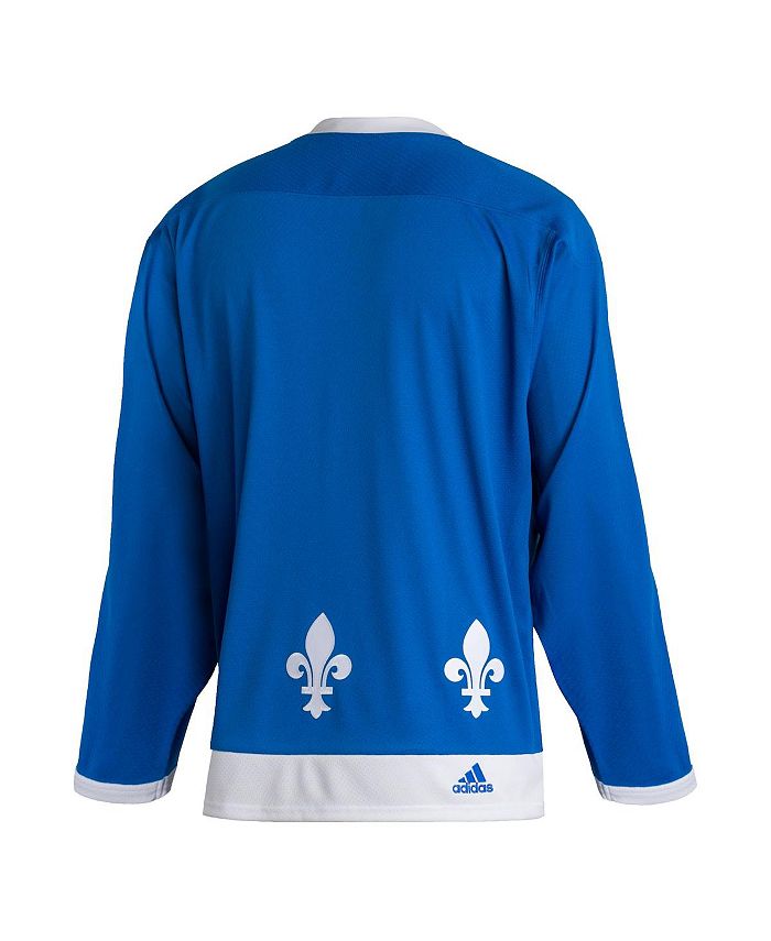 adidas Men's Blue Quebec Nordiques Team Classics Authentic Blank Jersey ...