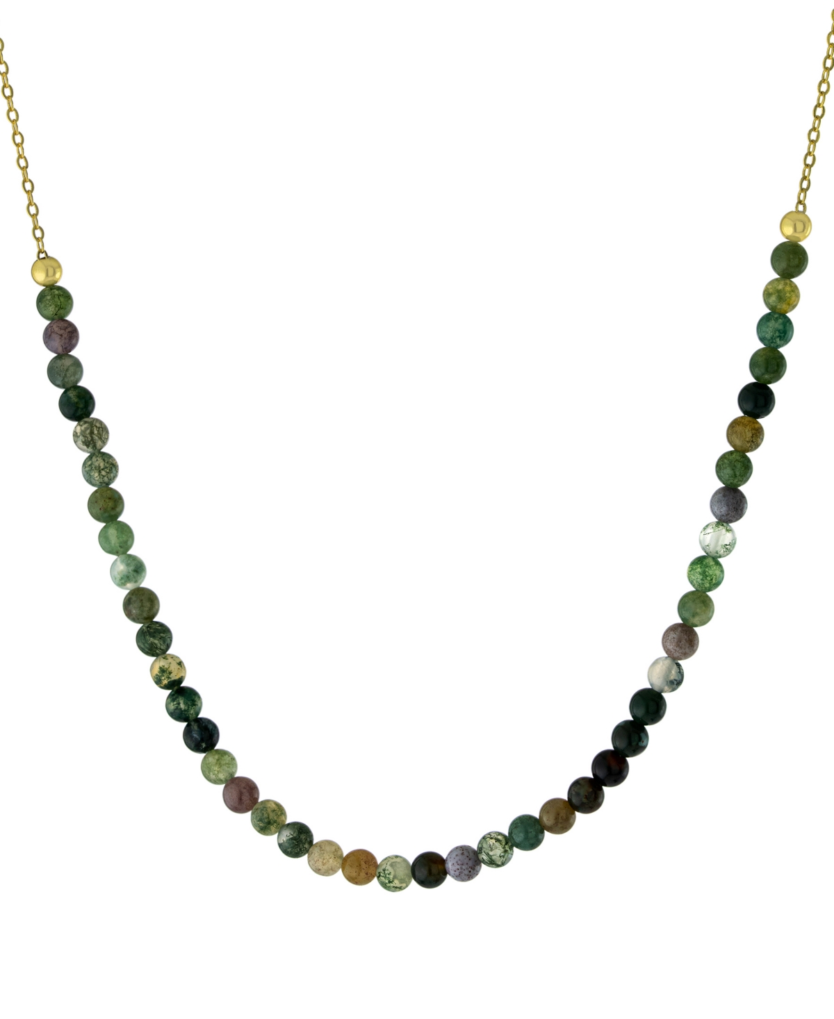Click here for Giani Bernini Green Agate Beaded Collar Necklace i... prices