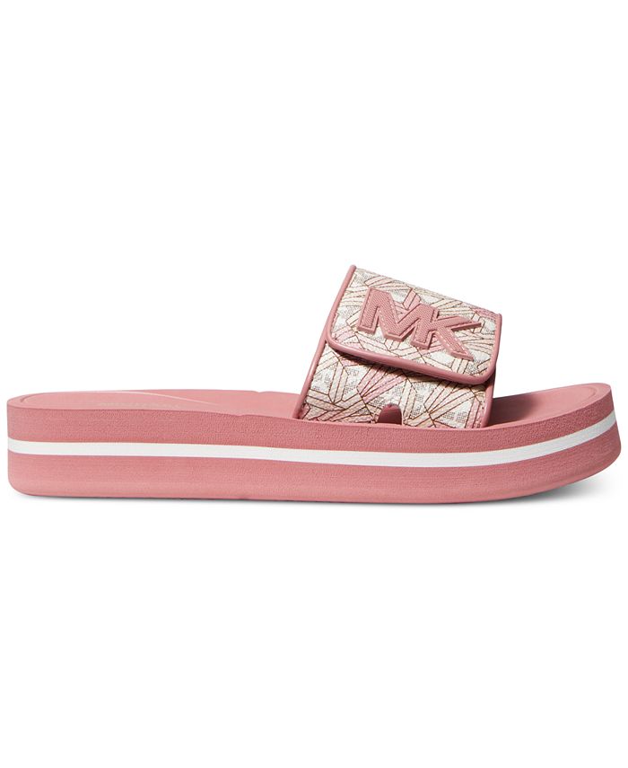 Michael Kors Women's MK Platform Logo Pool Slide Sandals & Reviews ...