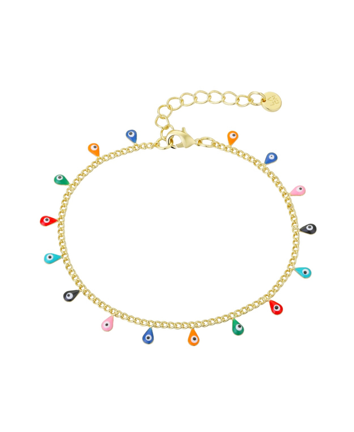 Click here for Unwritten 14K Gold Flash Plated Enamel Evil Eye Ch... prices