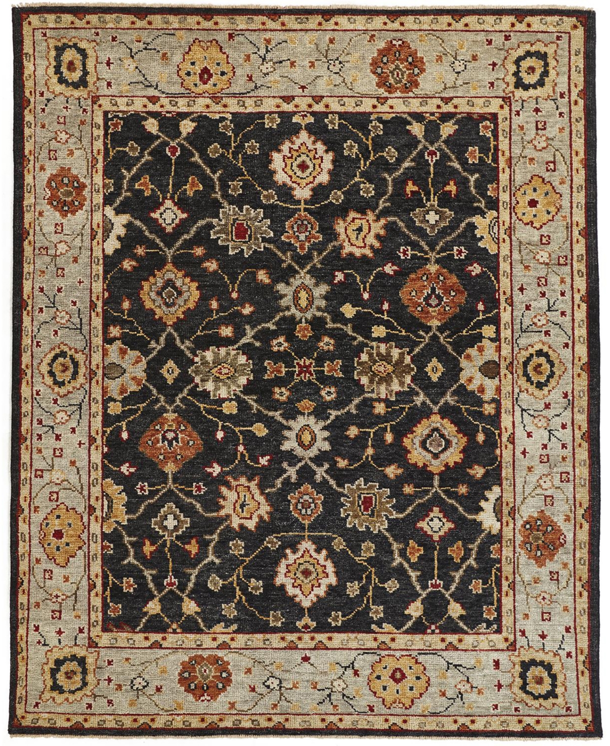 Click here for Feizy Carrington R6500 36 x 56 Area Rug - Black  L... prices