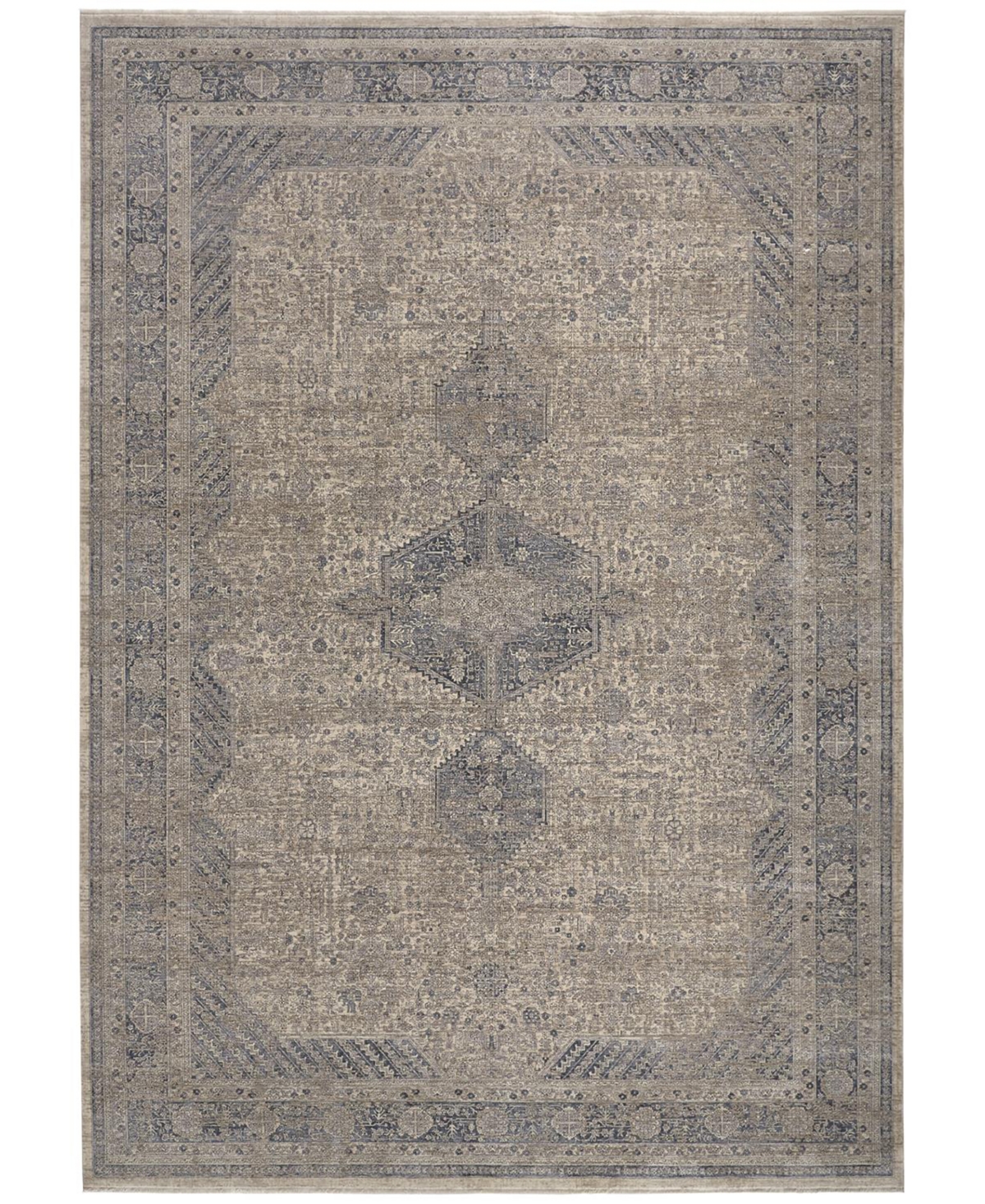 Click here for Feizy Marquette R3775 5 x 72 Area Rug - Gray  Blue prices