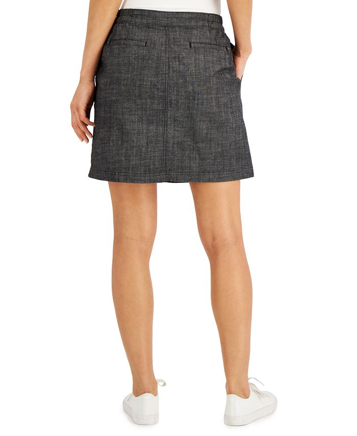 Karen Scott Women's Chambray Skort, Created for Macy's - Macy's