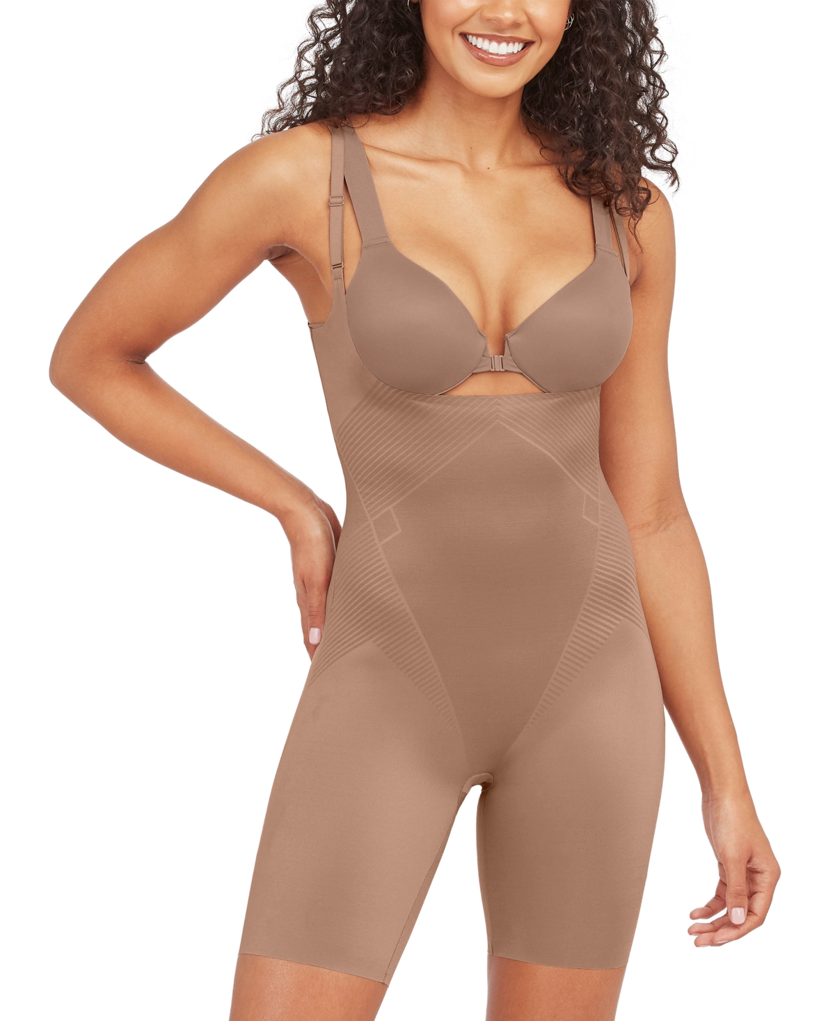 Click here for Spanx Womens Thinstincts 2.0 Open-Bust Mid-Thigh B... prices