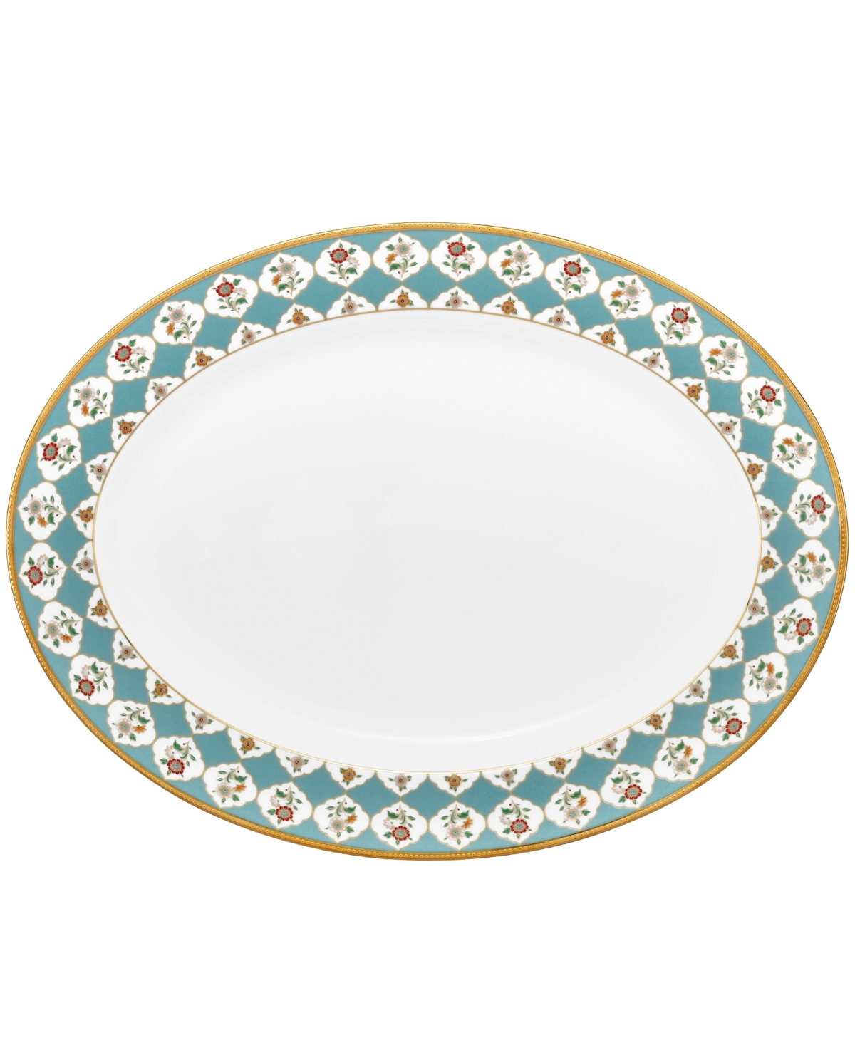 Click here for Noritake Lodis Morning 14 Oval Platter - White  Bl... prices