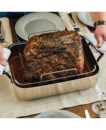 KitchenAid 5-Ply Clad Stainless Steel 15" x 11.5" Roaster with ...