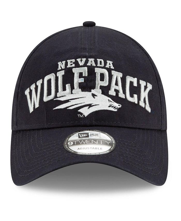 New Era Men's Navy Nevada Wolf Pack Arch Over Logo 9TWENTY Adjustable ...