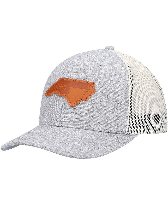 Local Crowns Men's Heather Gray North Carolina Leather State Patch ...