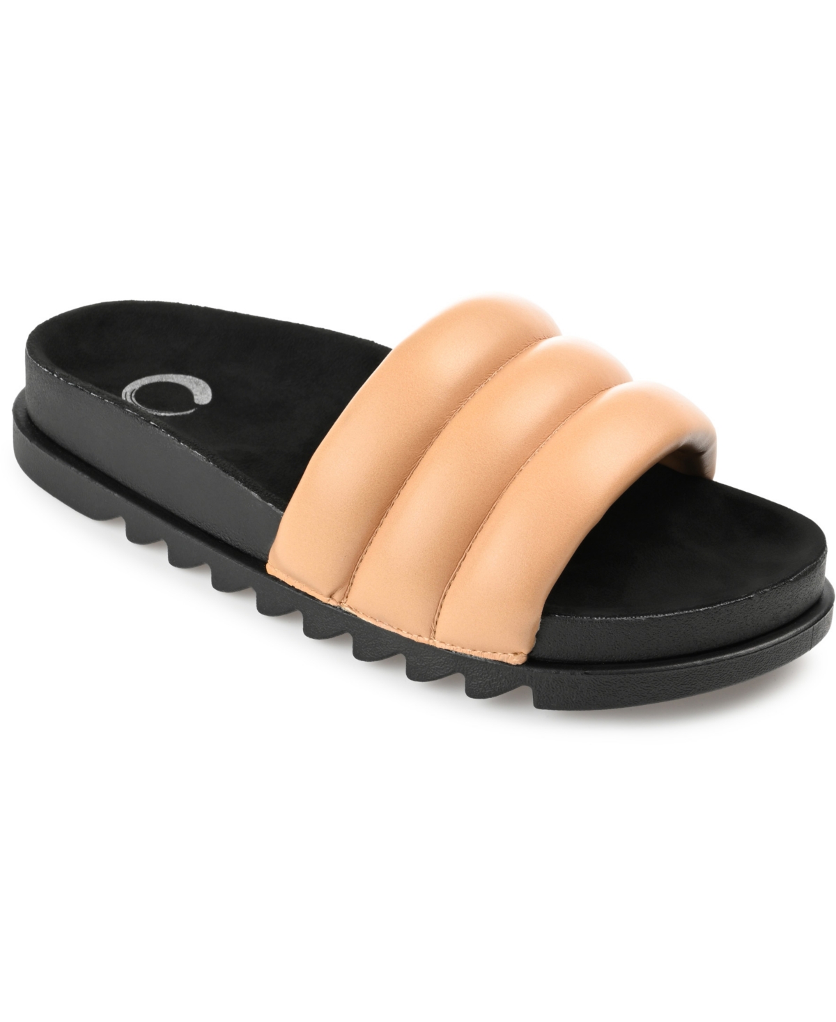 Click here for Journee Collection Womens Lazro Puff Sandals - Tan prices