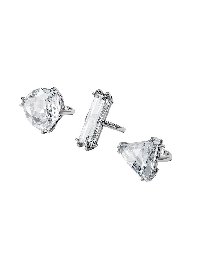 Swarovski Mesmera Cocktail 3-Pieces Rhodium Plated Ring & Reviews ...