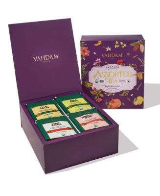 Vahdam Teas Assorted Tea Bags Variety Set Sampler Gift Set, 40 Long ...