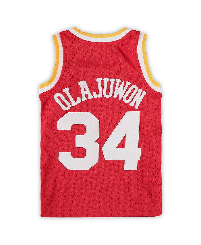 Mitchell & Ness Preschool Boys and Girls Hakeem Olajuwon Red Houston ...