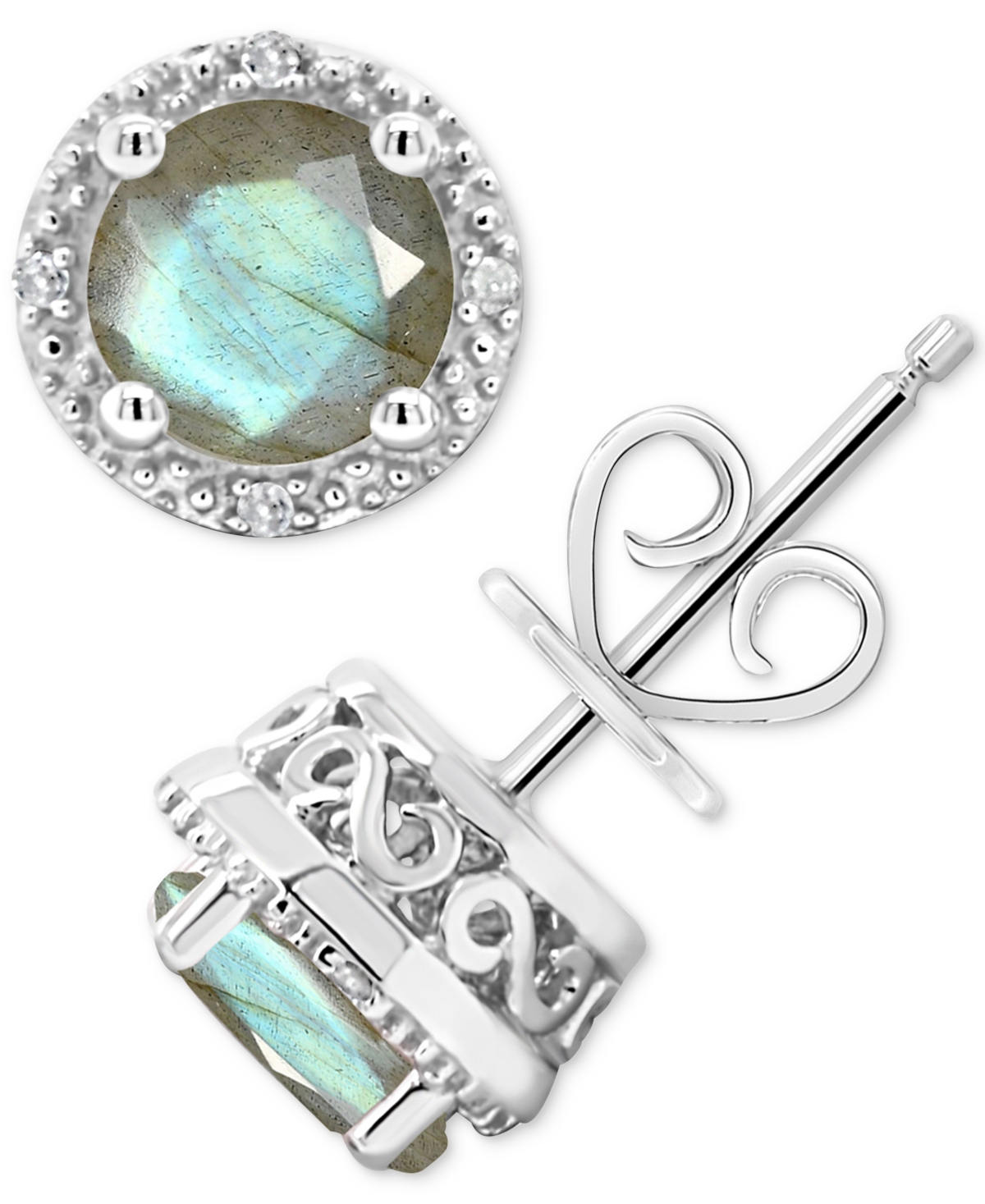 Click here for Cultured Freshwater Pearl & Diamond Accent Stud Ea... prices