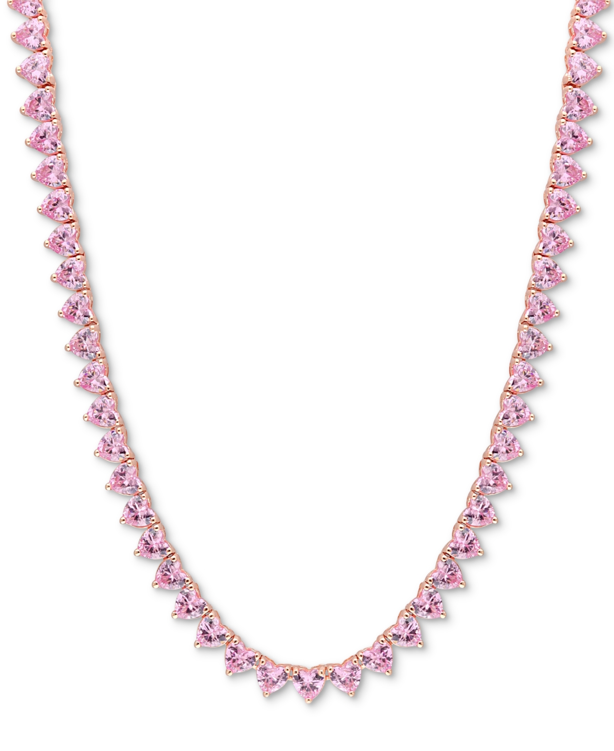 Click here for Lab-Created Pink Sapphire Heart All-Around 18 Coll... prices