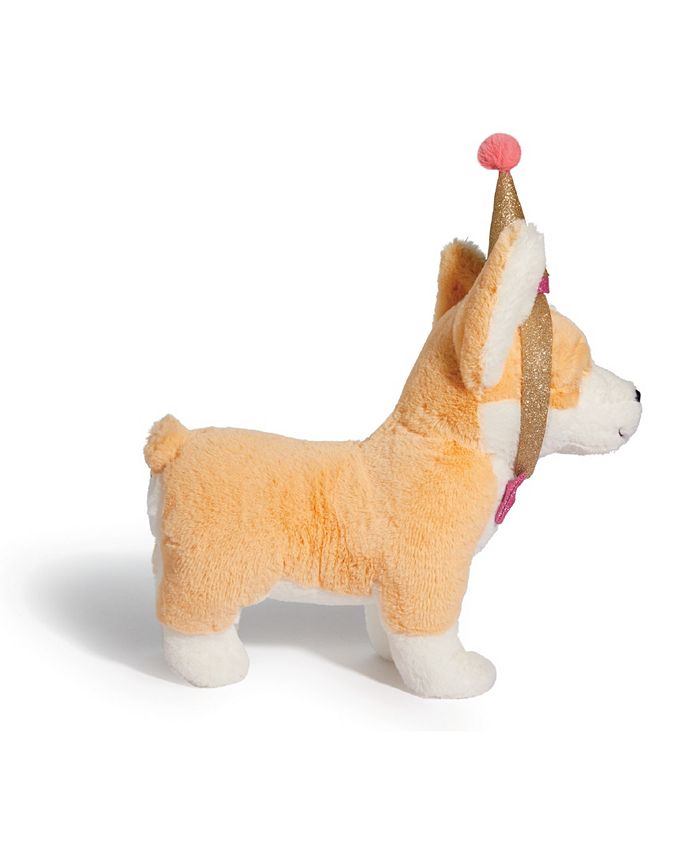 FAO Schwarz 11" Corgi Plush Cuddly Stuffed Animal with Party Hat - Macy's