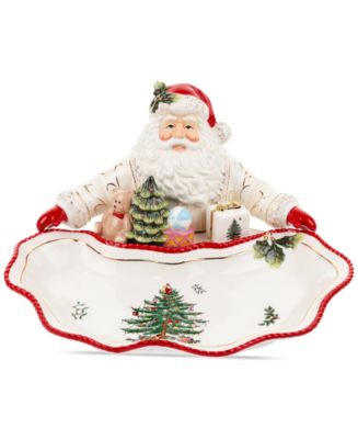 Spode Christmas Tree Santa Dish - Macy's