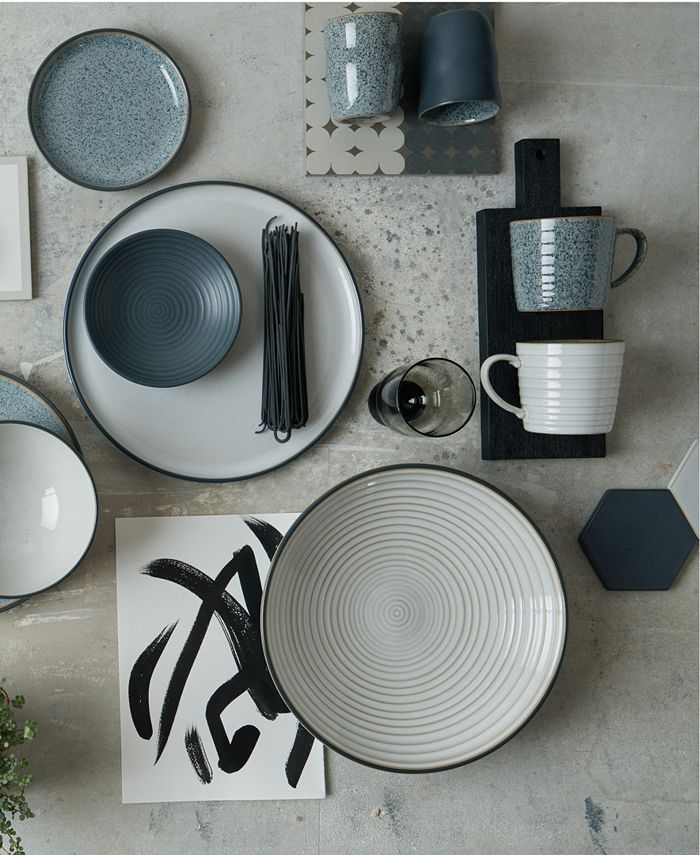 Denby Studio Craft Grey Ridged Mug - Macy's