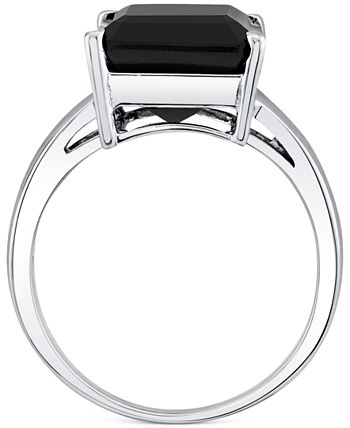 Macy's Onyx Statement Ring in Sterling Silver - Macy's