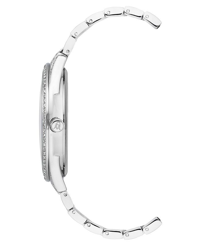 Steve Madden Women's Silver-Tone Metal Bracelet and Accented with Clear ...