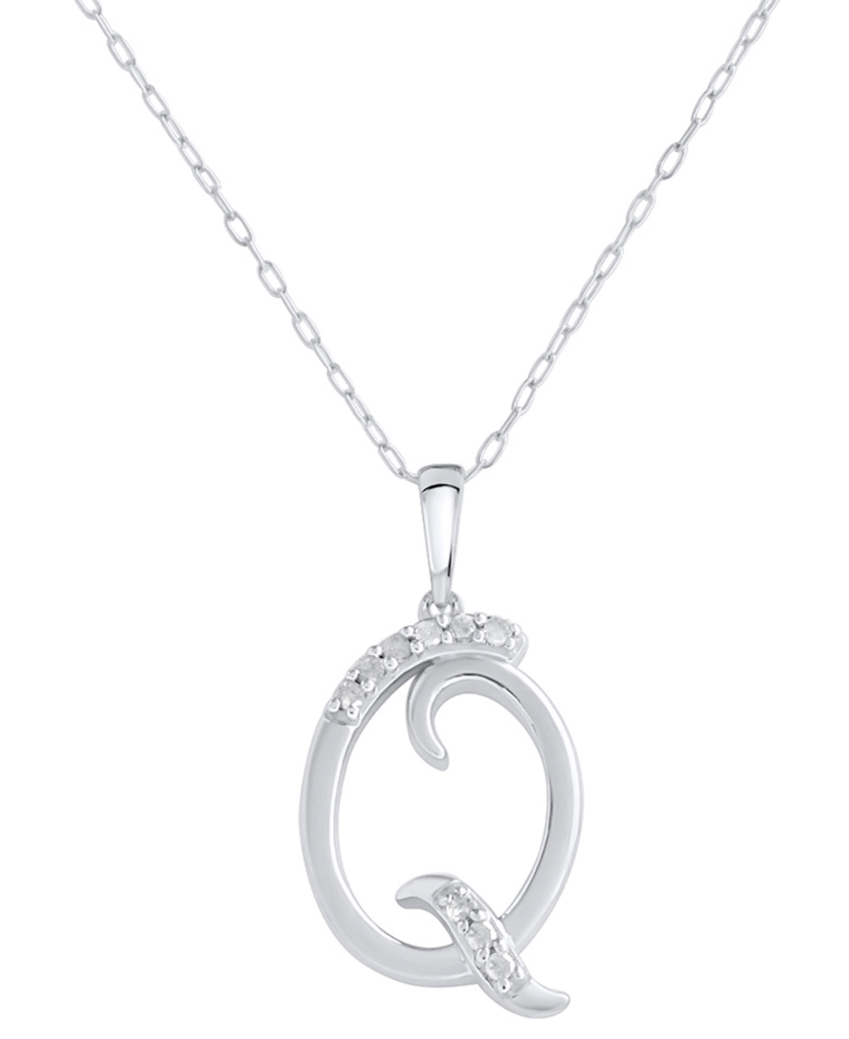 Click here for Diamond Fancy Initial 18 Pendant Necklace (1/10 ct... prices