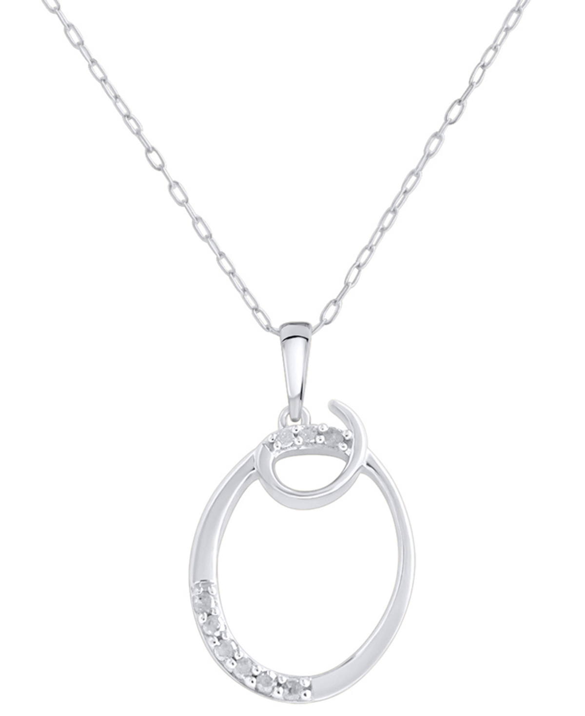 Click here for Diamond Fancy Initial 18 Pendant Necklace (1/10 ct... prices