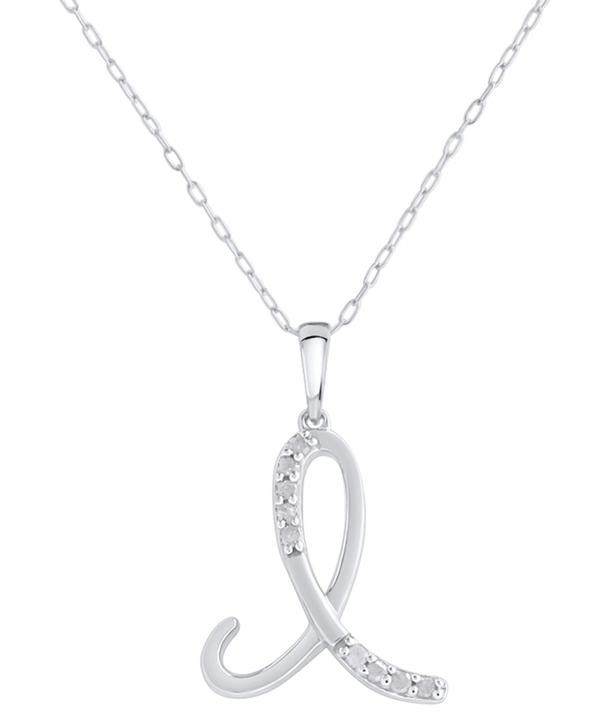 Click here for Diamond Fancy Initial 18 Pendant Necklace (1/10 ct... prices
