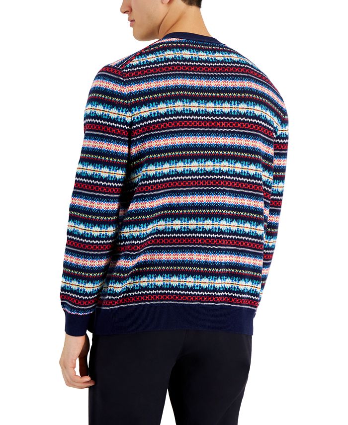 Club Room Men's Cozy Fair Isle Button-Up Cardigan, Created for Macy's ...