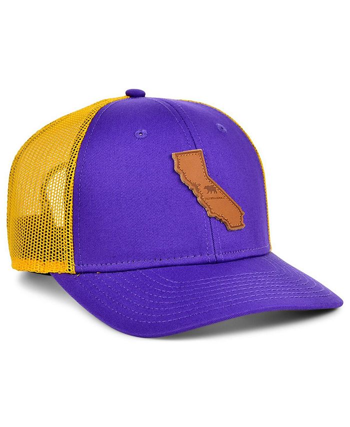 Local Crowns Men's Purple, Gold California Statement Trucker Snapback ...