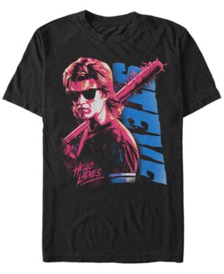 Men's Stranger Things Splatterpunk Steve Short Sleeve T-shirt - Macy's