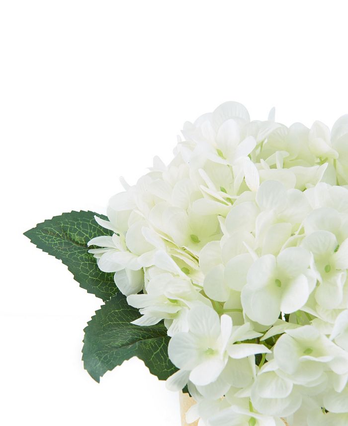 Elements Artificial Hydrangea in Ceramic Pot, 9" - Macy's