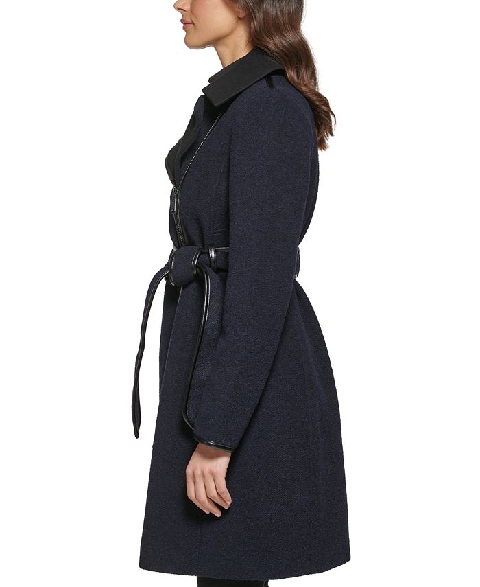 GUESS Women's Asymmetrical-Zipper Coat, Created for Macy's - Macy's