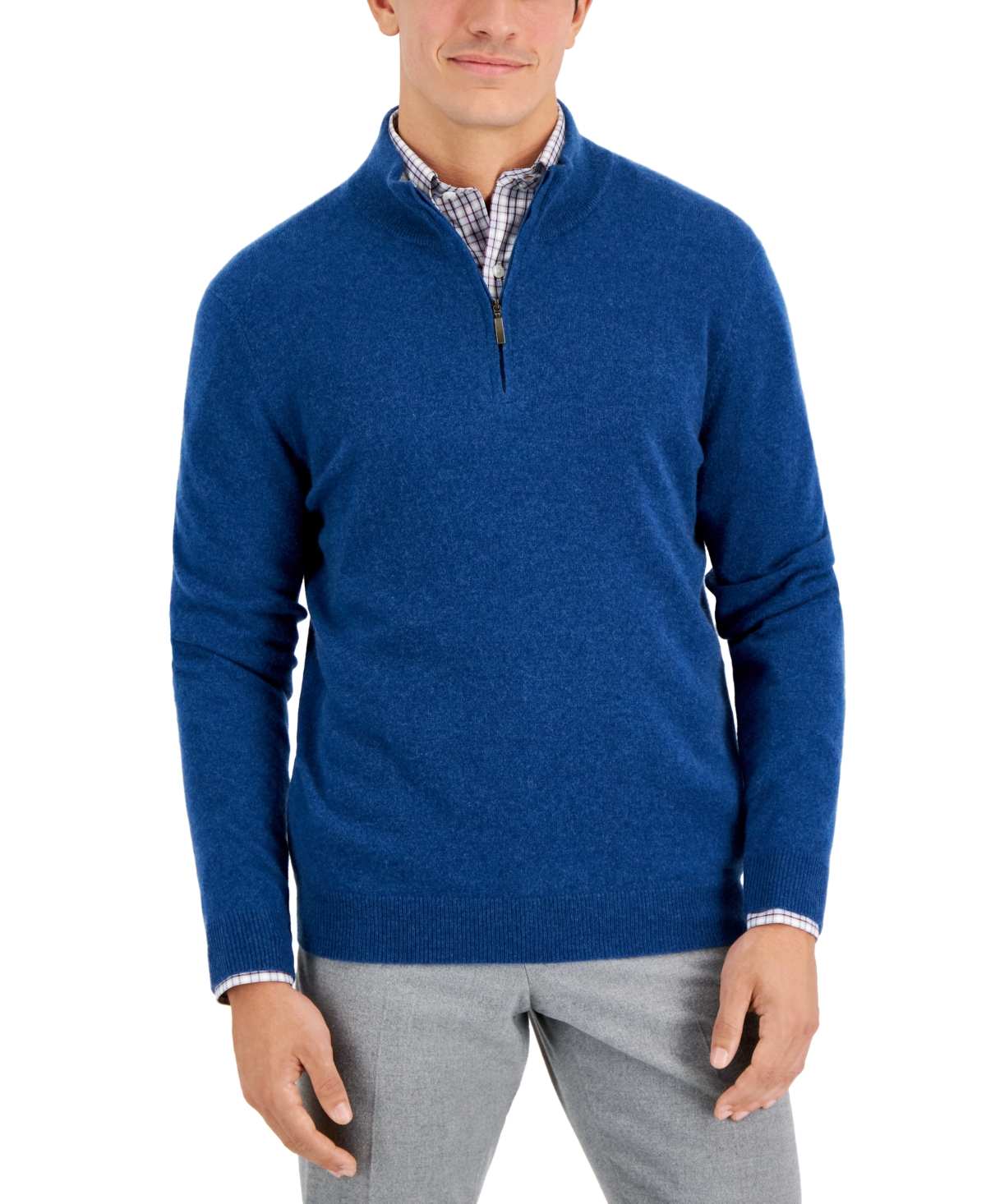 Click here for Club Room Mens Cashmere Quarter-Zip Sweater  Creat... prices
