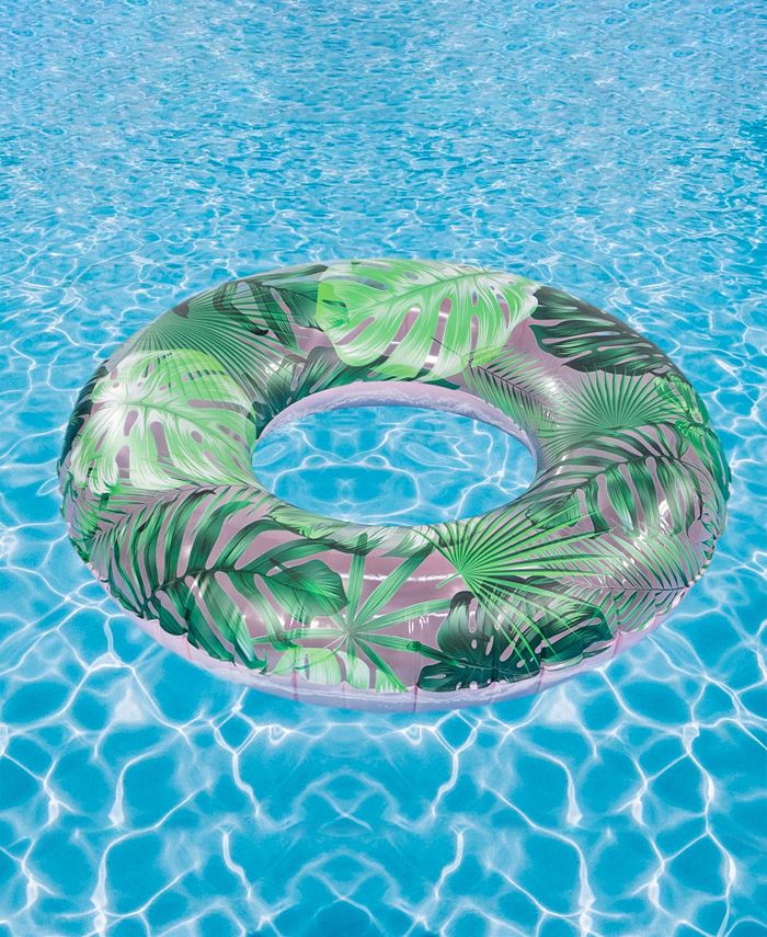PoolCandy Large Green Leaves Pool Tube, 42" - Macy's